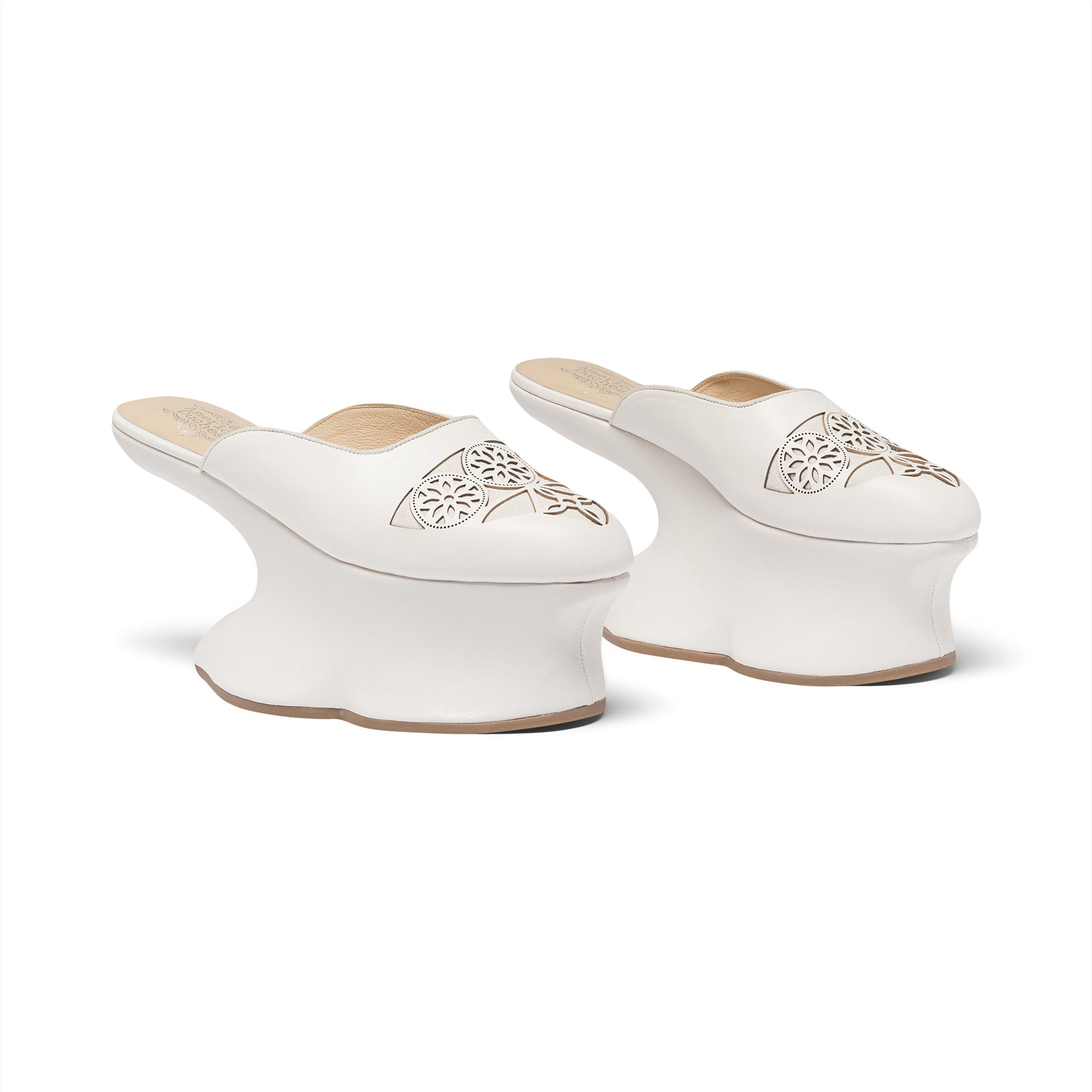 Isabella Venetian Chopines (Ivory) – American Duchess
