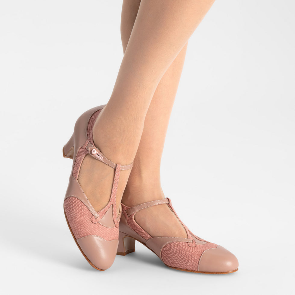 Doris 1920s Pumps Wide (Blush Pink) – American Duchess