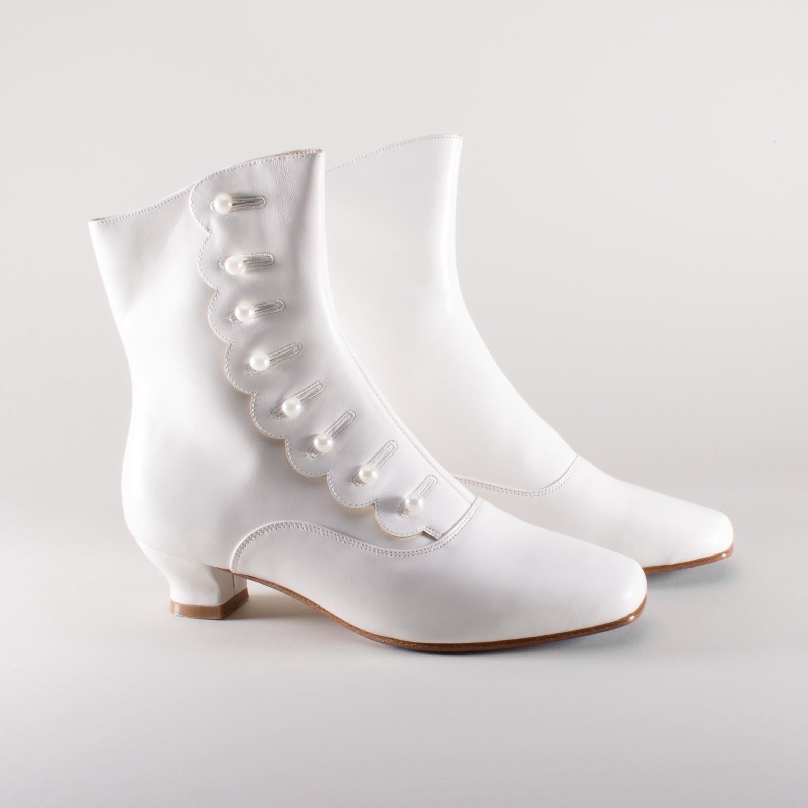 Renoir Victorian Button Boots (Soft Ivory) – American Duchess