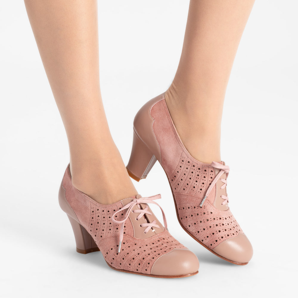 Rita Vintage Oxfords (Blush Pink) – American Duchess