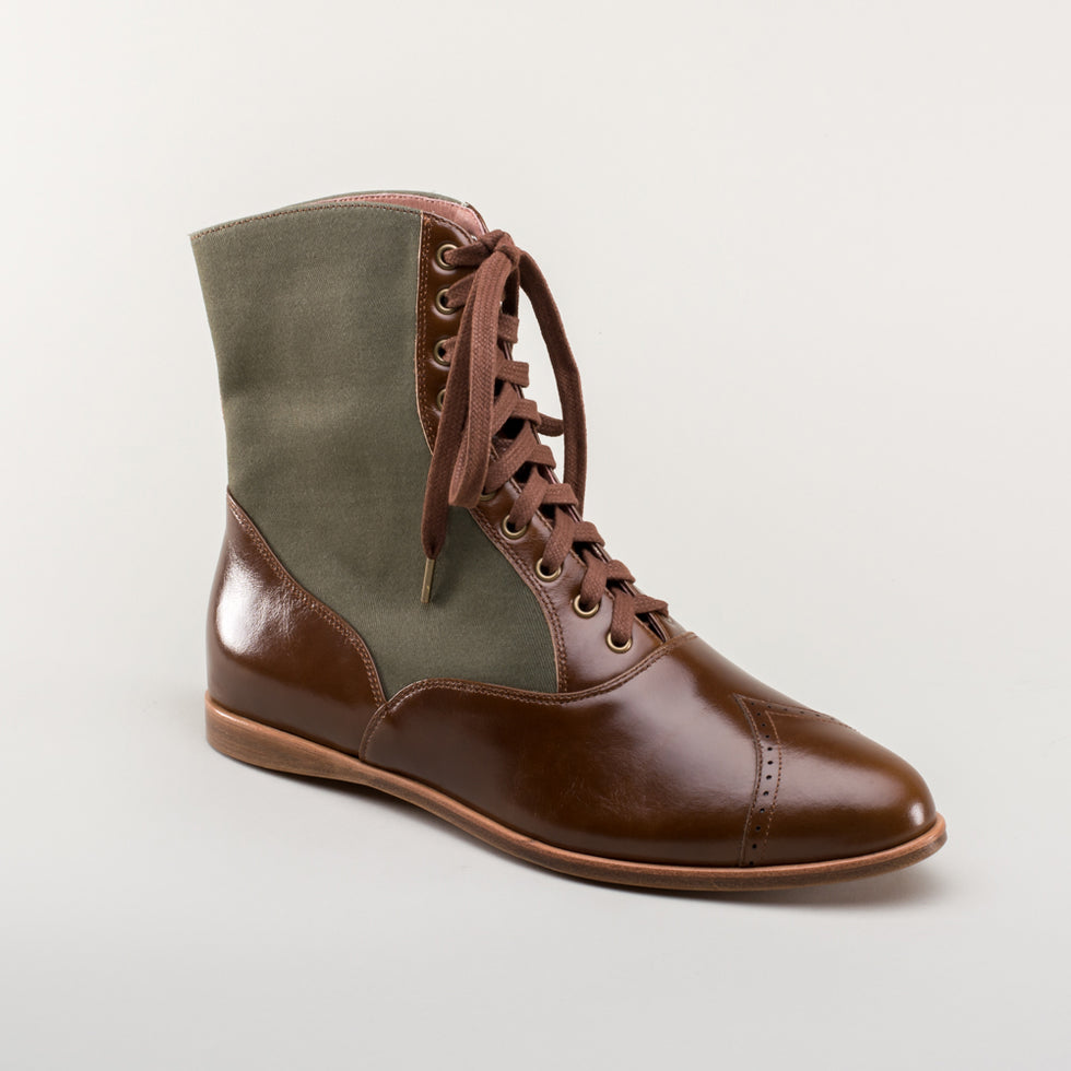 Anne Boots (Brown/Olive) – American Duchess