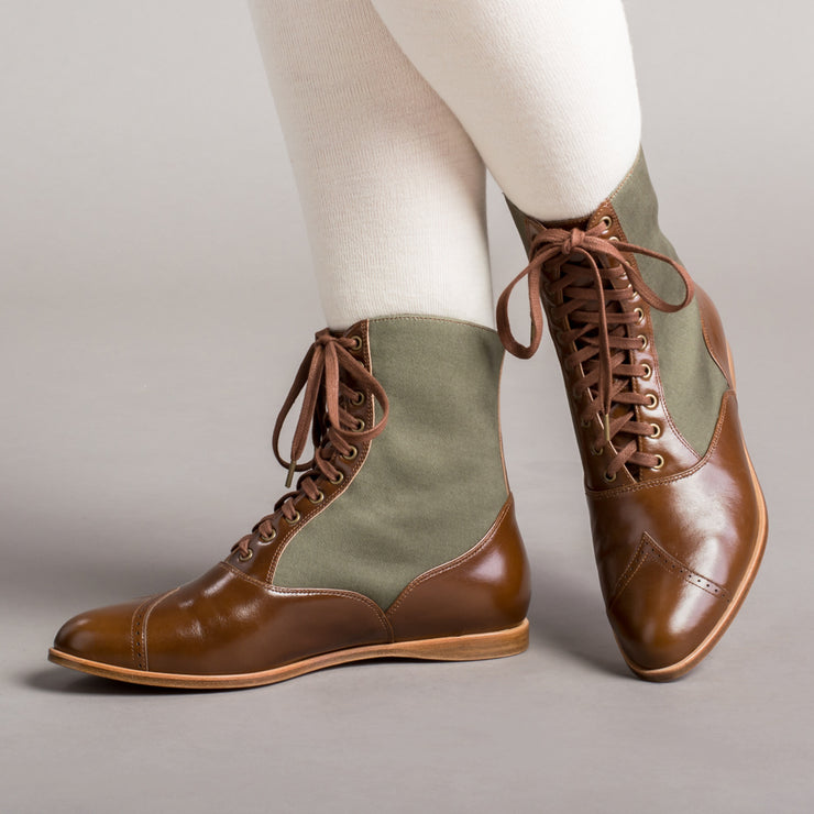 Anne Boots (Brown/Olive) – American Duchess