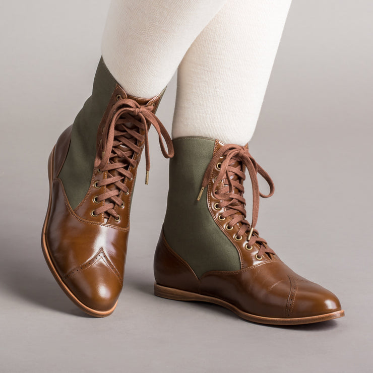 Anne Boots (Brown/Olive) – American Duchess