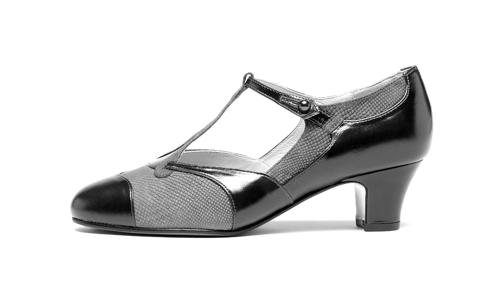 Doris 1920s Pumps (Navy/Black) – American Duchess