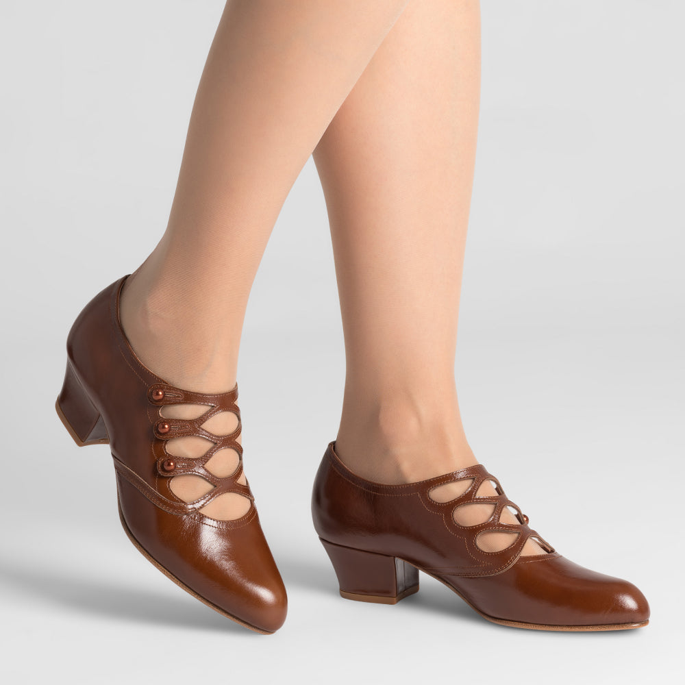 Gloria Edwardian Shoes (Walnut) – American Duchess