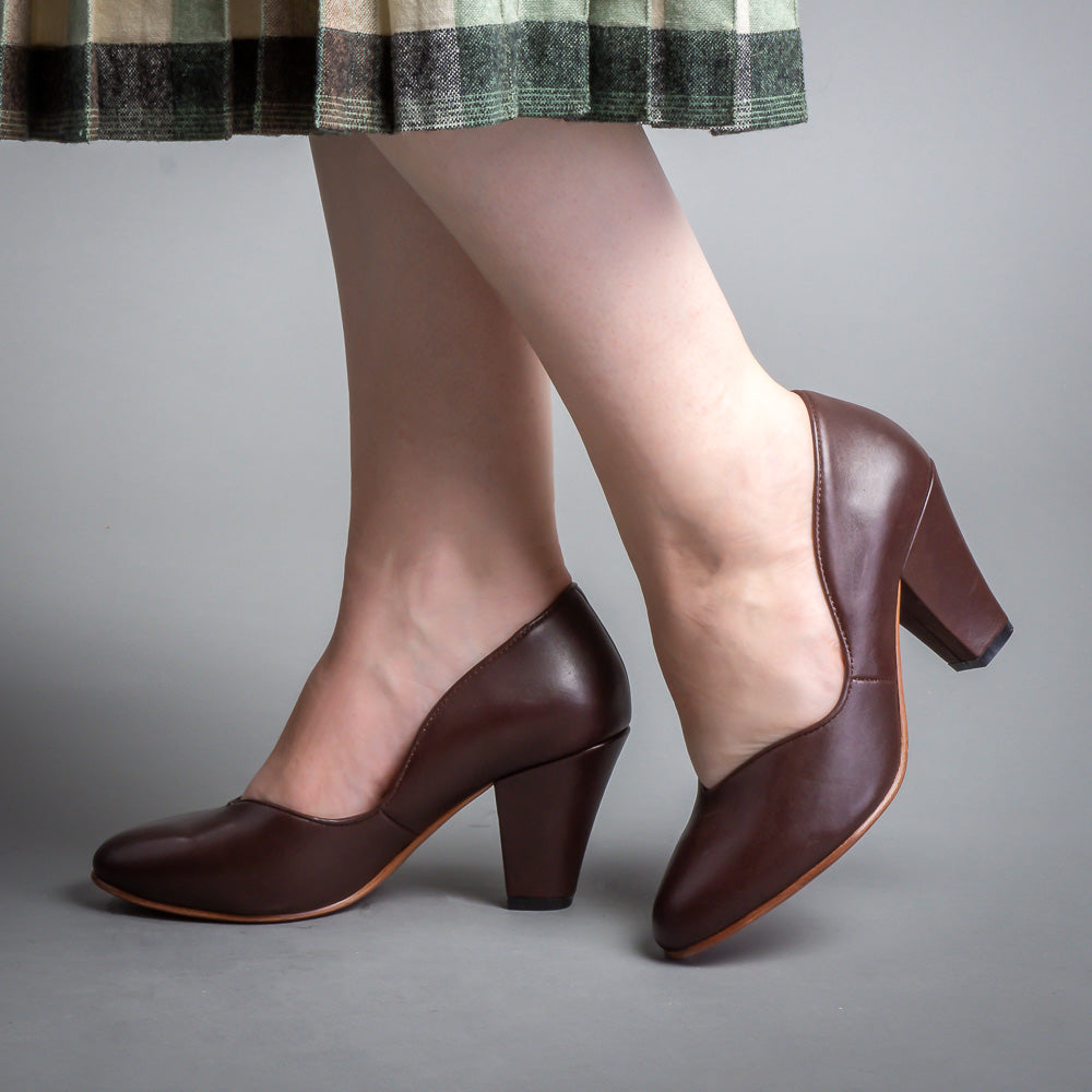 Annette Vintage Oxfords (Chestnut) – American Duchess