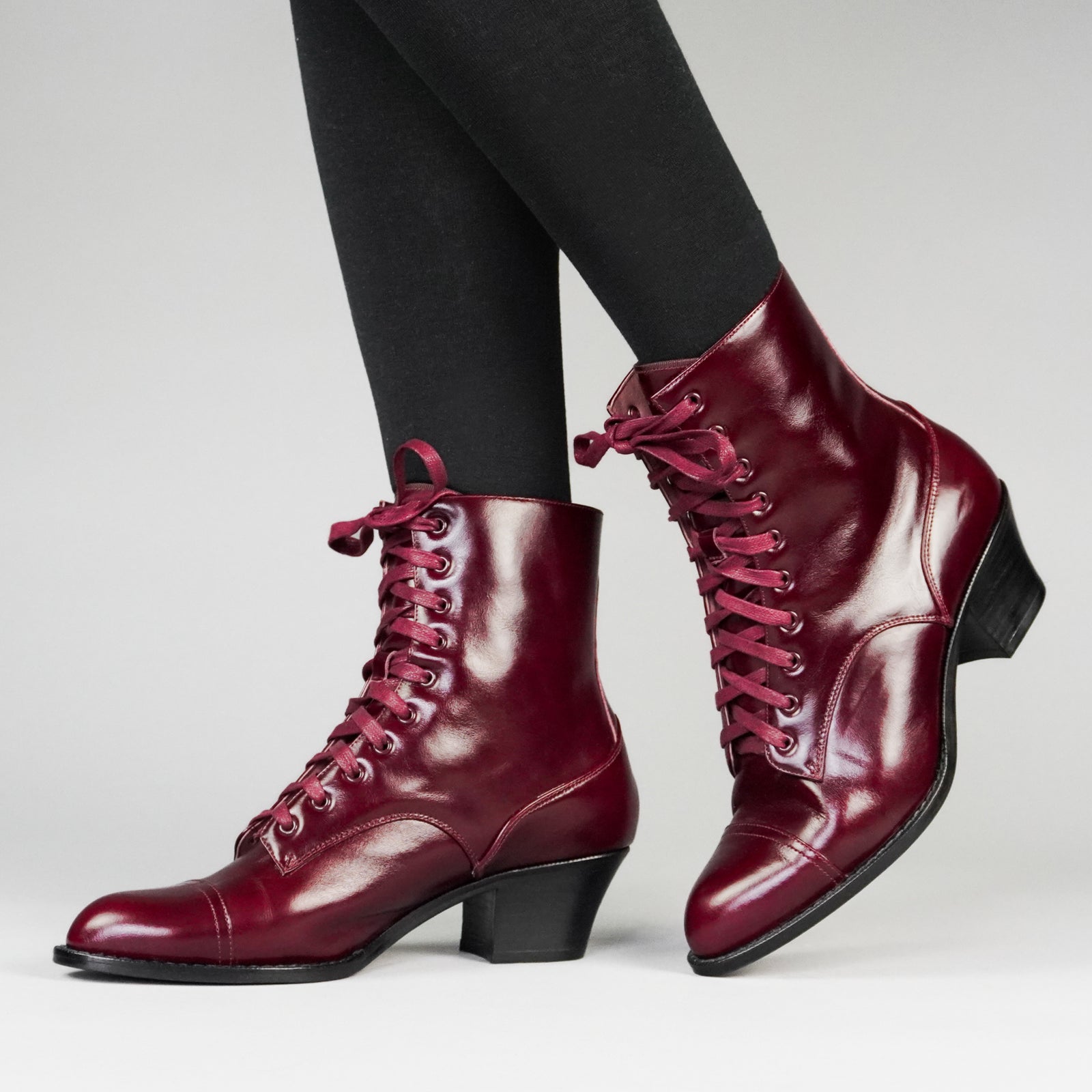 Paris Boots (Burgundy) – American Duchess