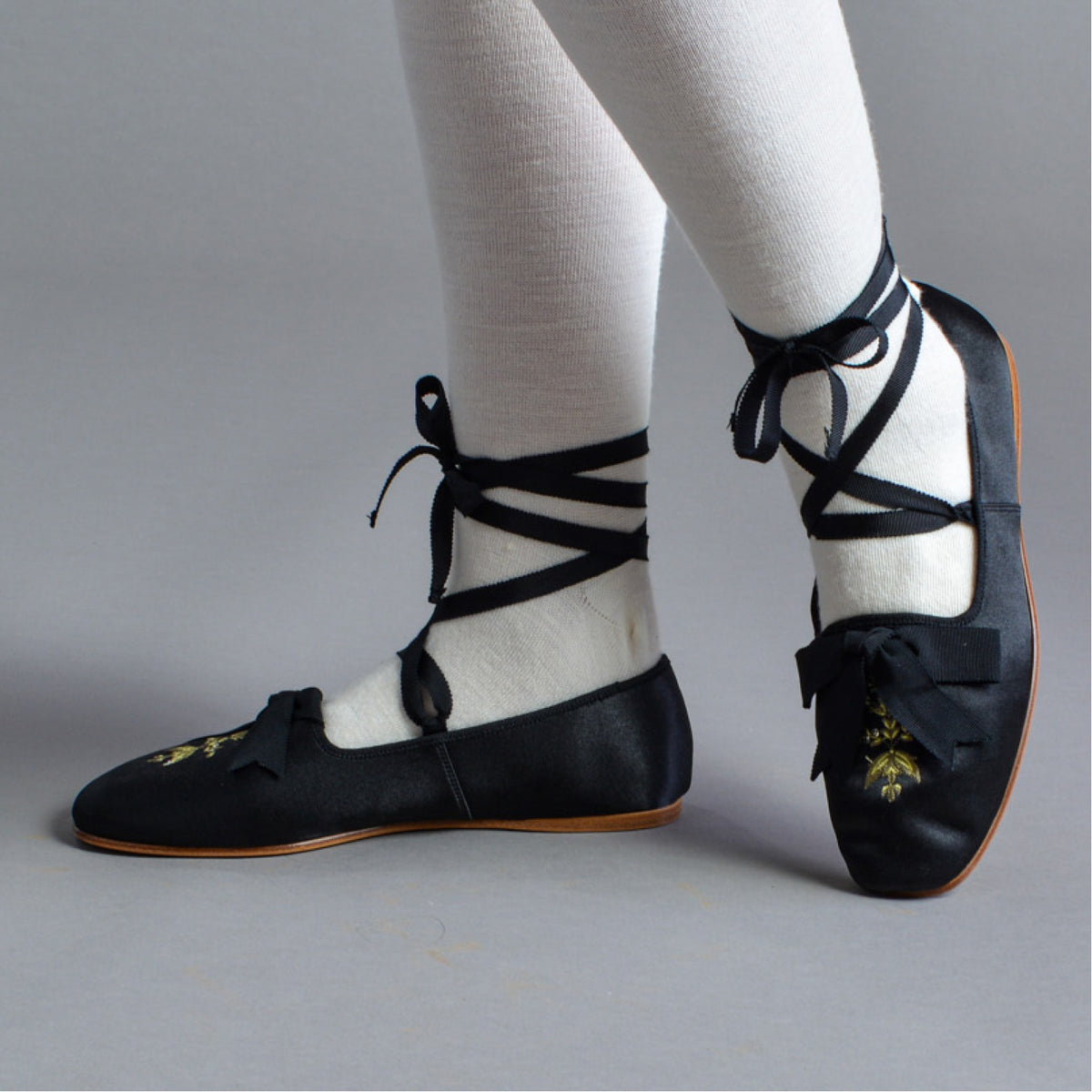 Penelope Regency Slippers (Black) – American Duchess