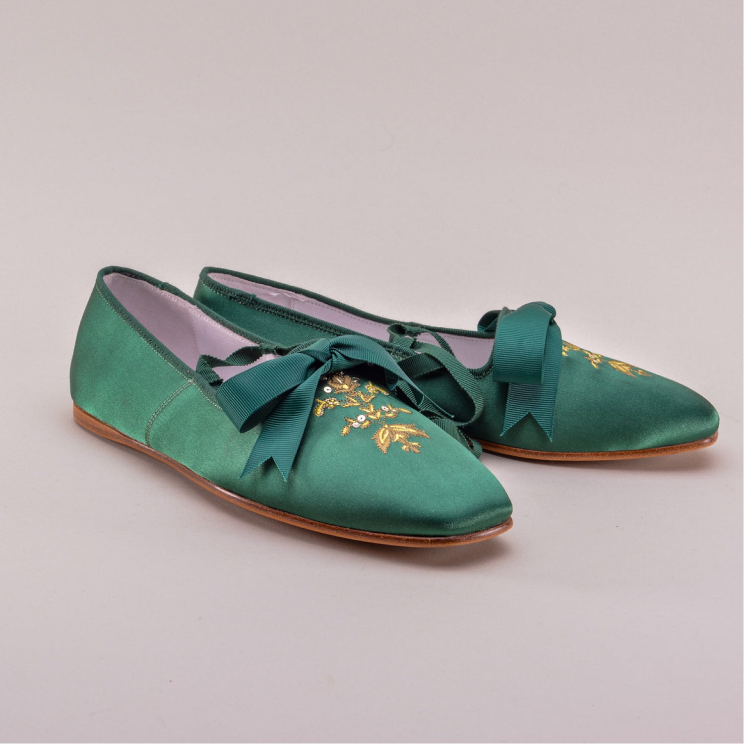 Penelope Regency Slippers (Dark Green) – American Duchess
