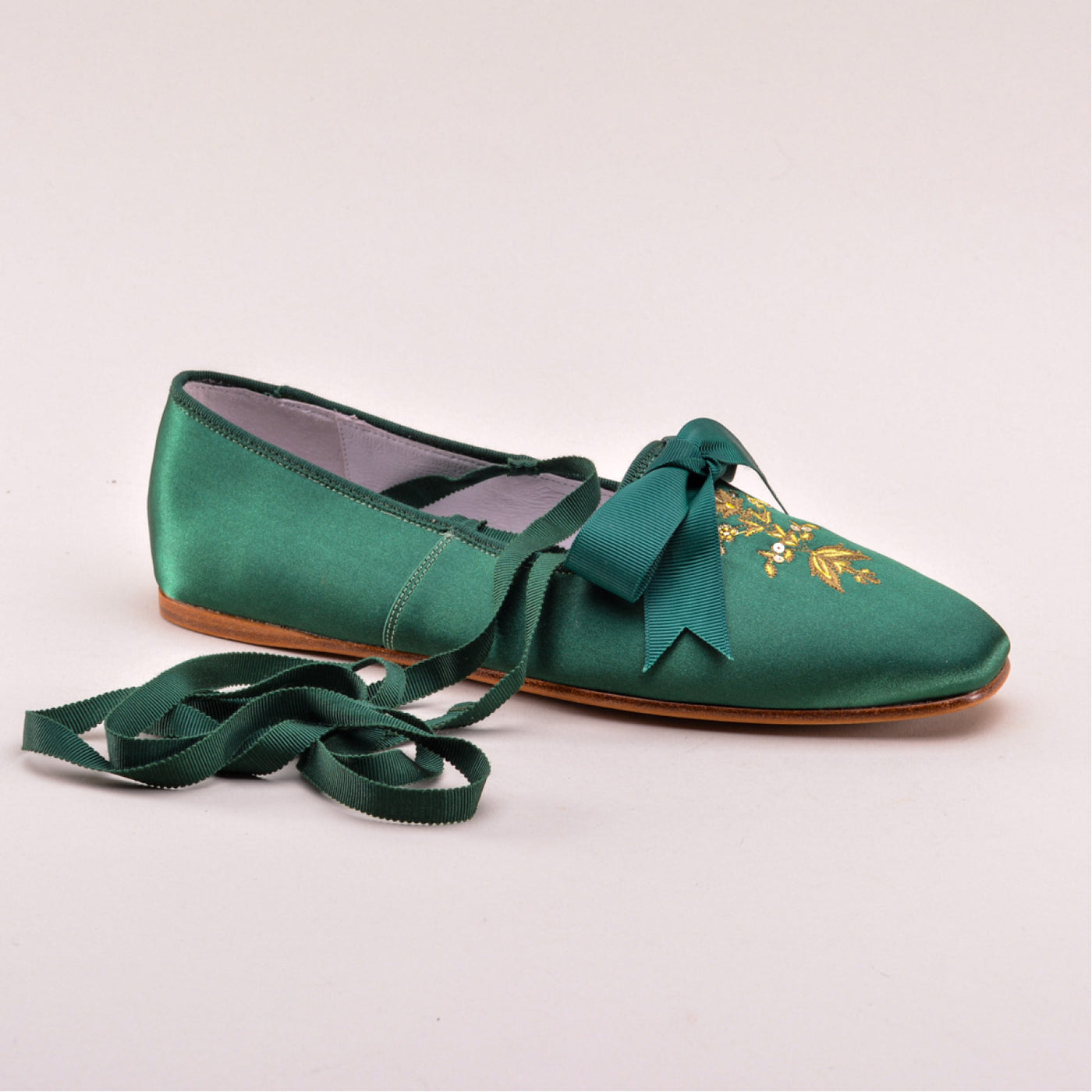 Penelope Regency Slippers (Dark Green) – American Duchess