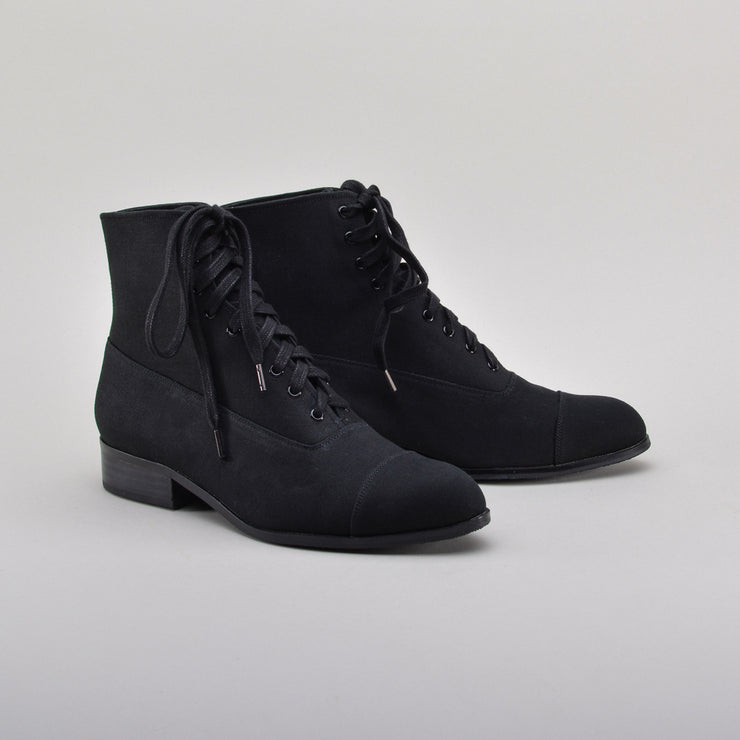 Watson Edwardian Lace-Up Boots (Black) – American Duchess