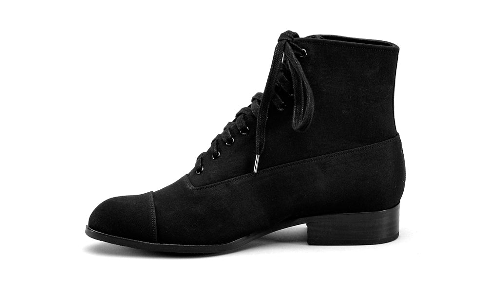 Watson Edwardian Lace-Up Boots (Black) – American Duchess