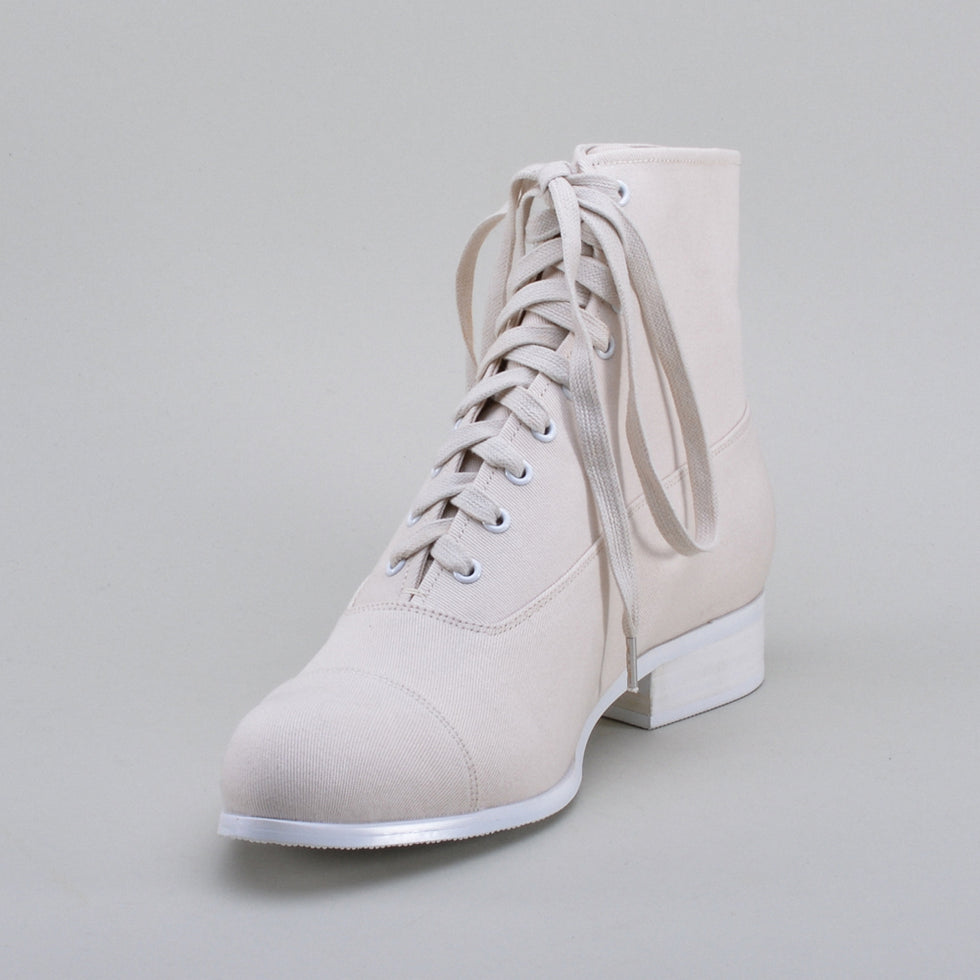 Watson Edwardian Lace-Up Boots (Ivory) – American Duchess