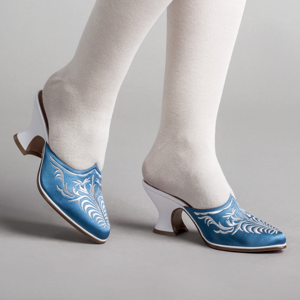 Antoinette 18th Century Mules (French Blue) – American Duchess