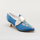 Primrose 18th Century Shoes (Blue/Ivory) – American Duchess