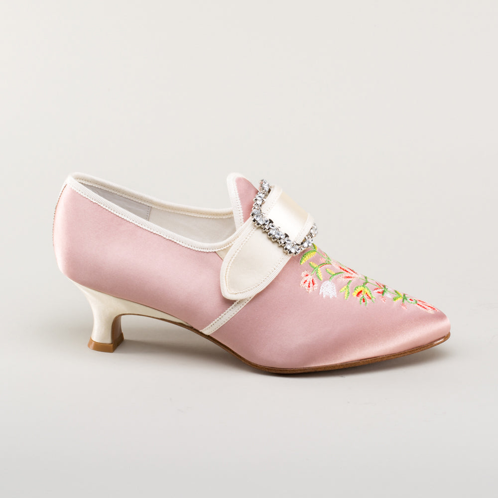 Primrose 18th Century Shoes (Pink/Ivory) – American Duchess