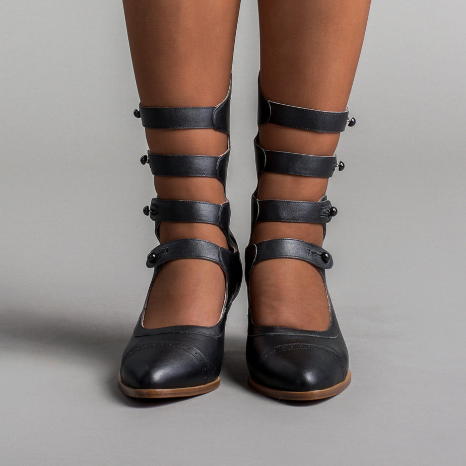 Colette Women's Edwardian Button Boots (Black) – American Duchess