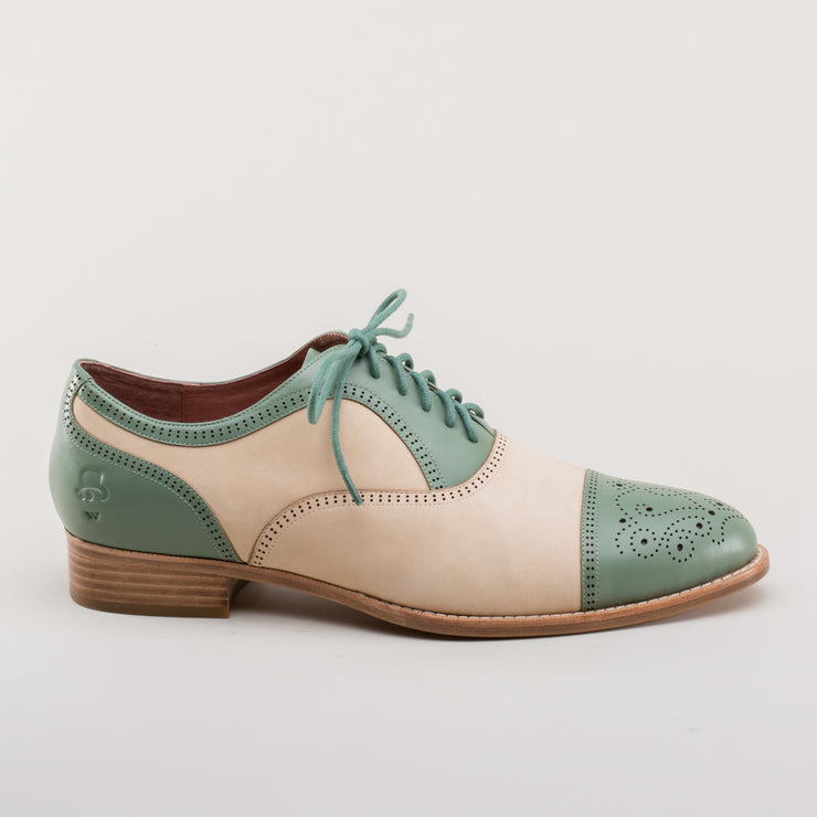 Dandy Men's Vintage Cap Toe Oxfords (Sage/Buff) – American Duchess