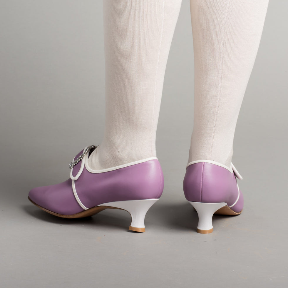 Dunmore 18th Century Shoes (Lavender/White) – American Duchess