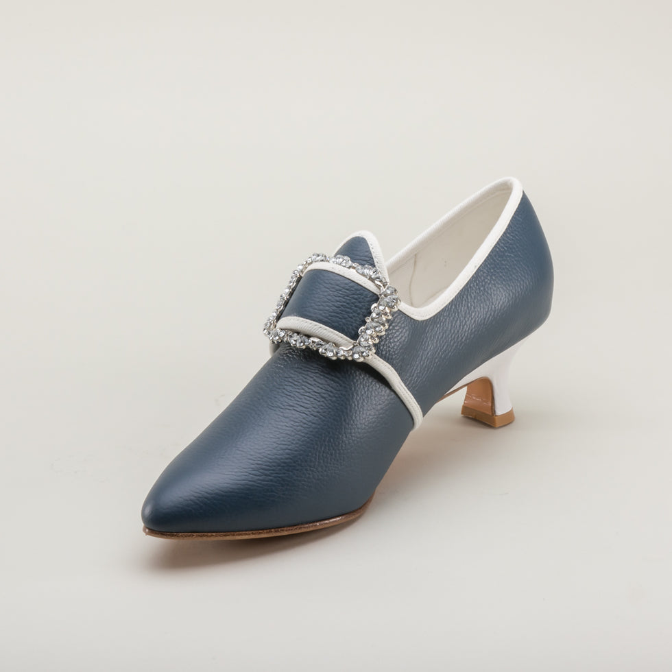 Dunmore 18th Century Shoes (Blue/White) – American Duchess
