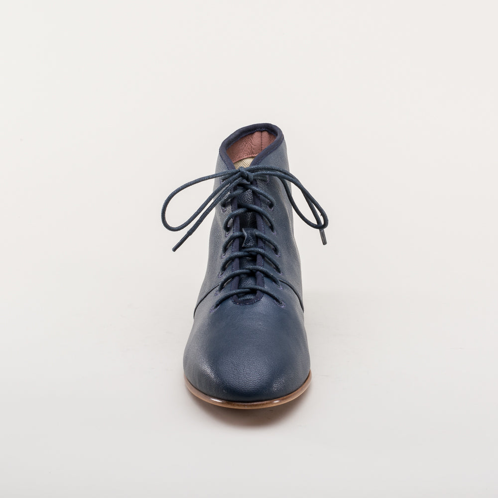 Emma Women's Regency Leather Boots (Navy) – American Duchess