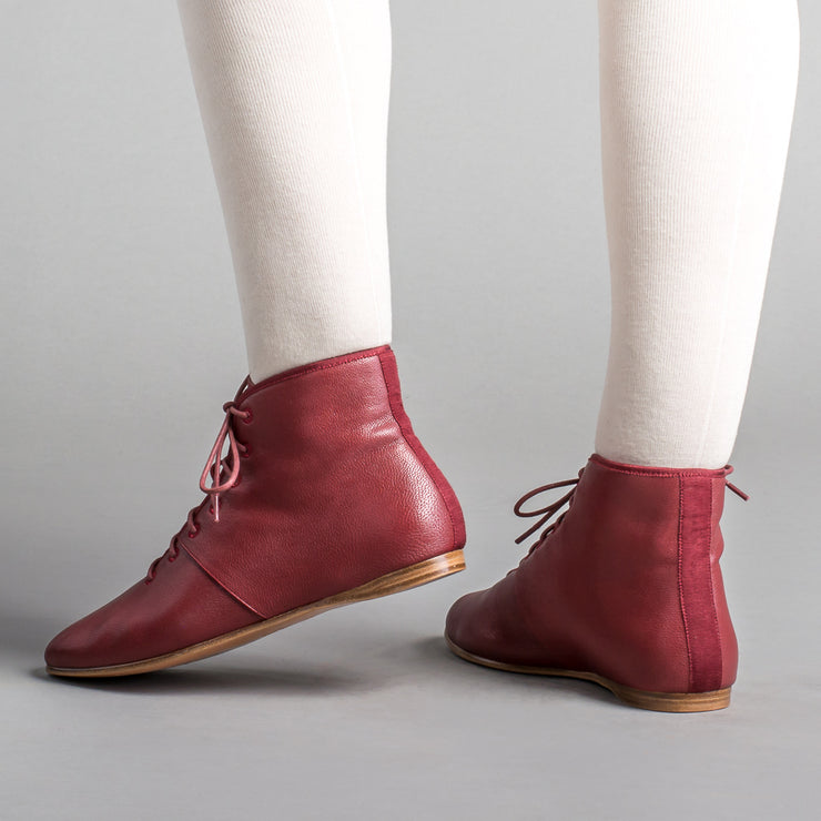 Emma Regency Leather Boots (Oxblood) – American Duchess