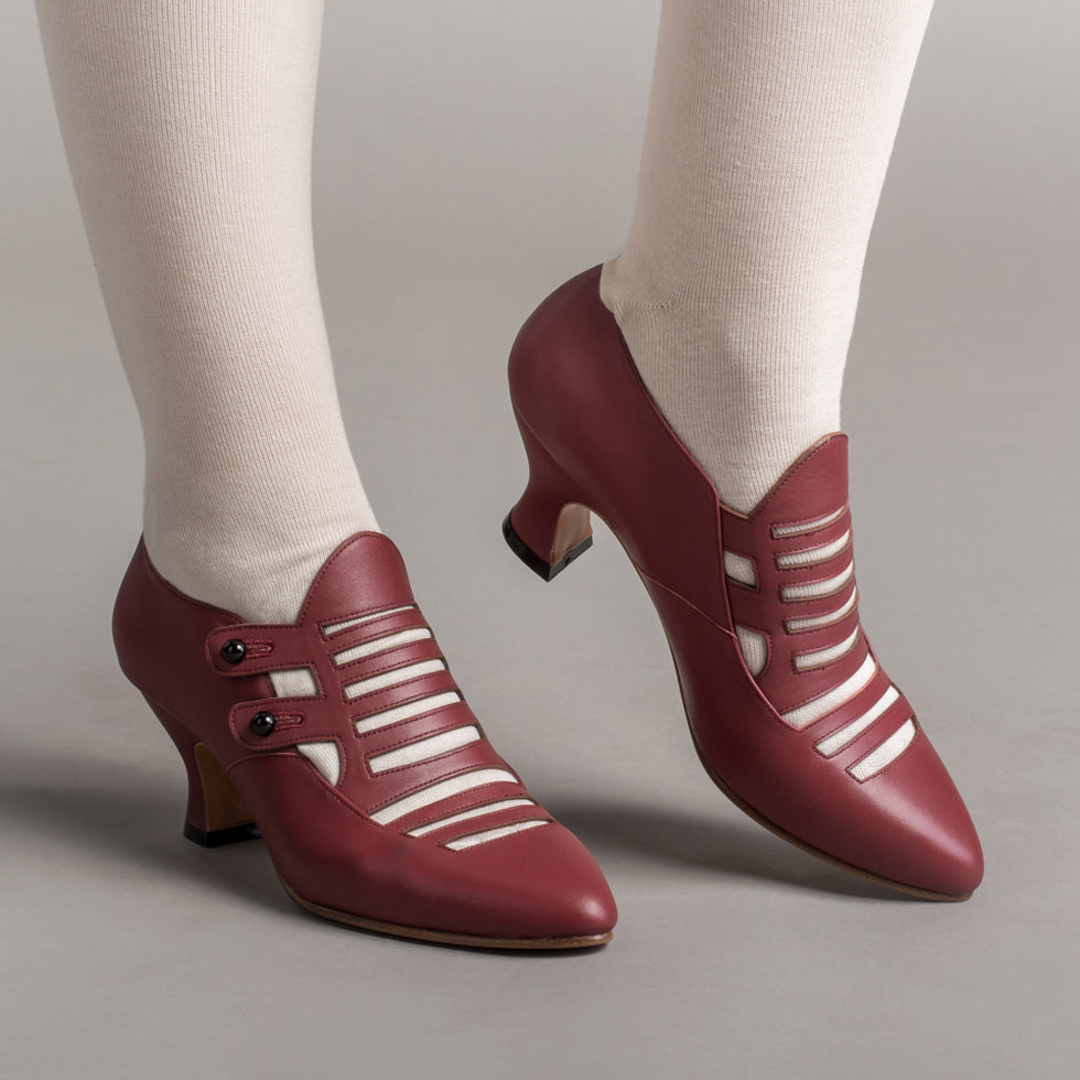 Endora Victorian Witch Shoes (Blood Red) – American Duchess