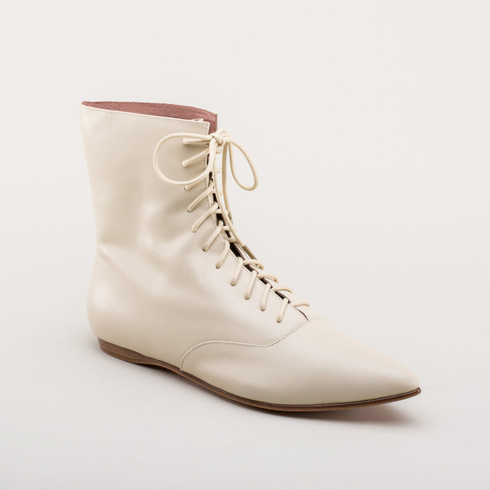 Hartfield Regency Leather Boots (Ivory) – American Duchess