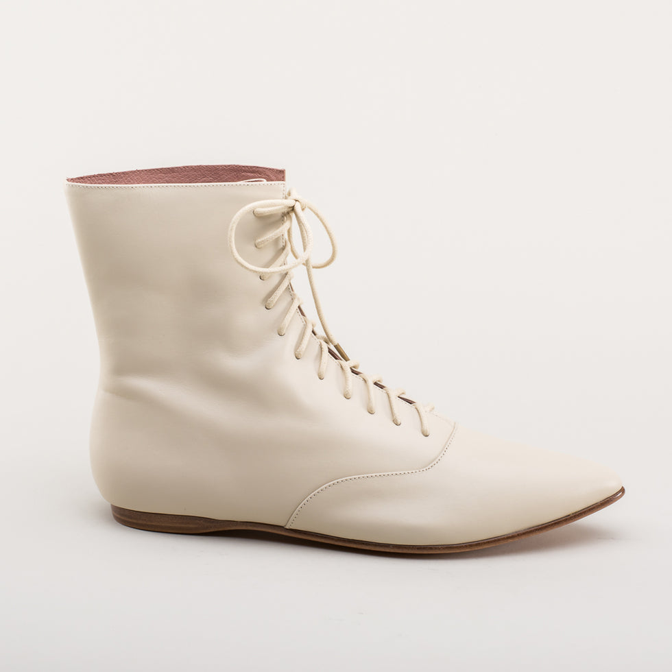 Hartfield Regency Leather Boots (Ivory) – American Duchess
