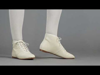 Emma Regency Leather Boots (Ivory) – American Duchess