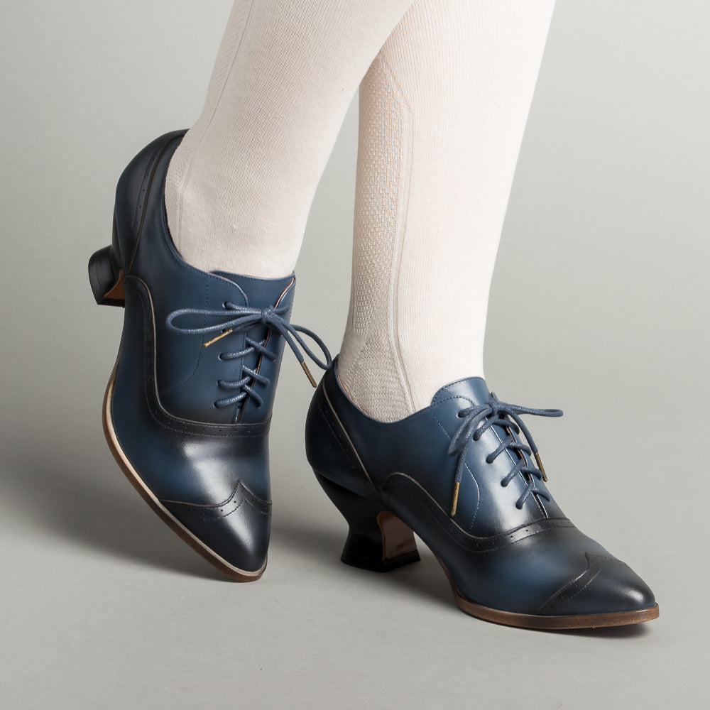 Londoner Edwardian Oxfords (Blue) – American Duchess