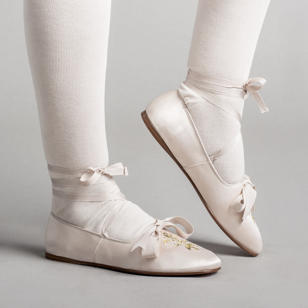 Penelope Regency Slippers (Ivory) – American Duchess