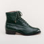 Rainey Vintage Lace-Up Boots (Green) – American Duchess