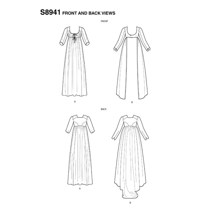 Simplicity S8941 Regency Gown & Robe Sewing Pattern – American Duchess