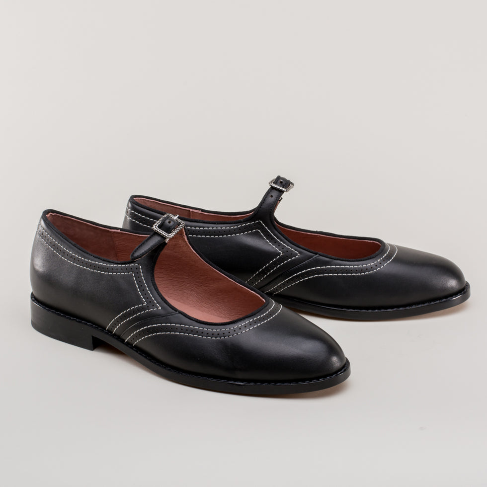 Wednesday Vintage Mary Jane Shoes (Black) – American Duchess