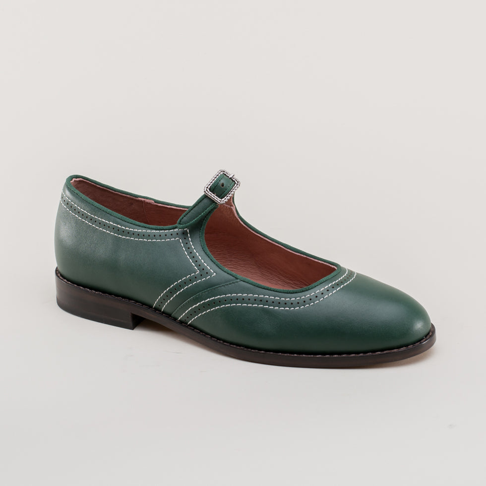 Wednesday Vintage Mary Jane Shoes (Green) – American Duchess