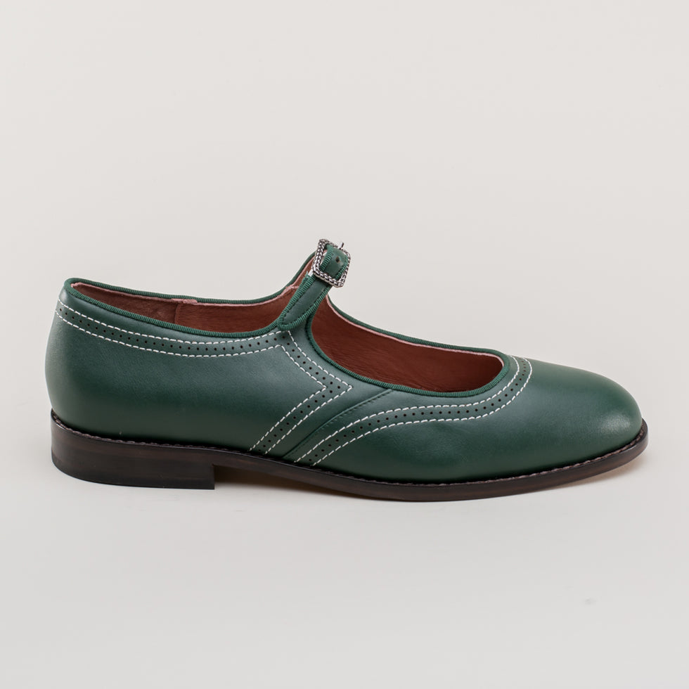 Wednesday Vintage Mary Jane Shoes (Green) – American Duchess