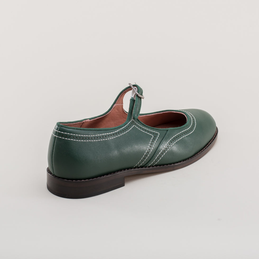 Wednesday Vintage Mary Jane Shoes (Green) – American Duchess