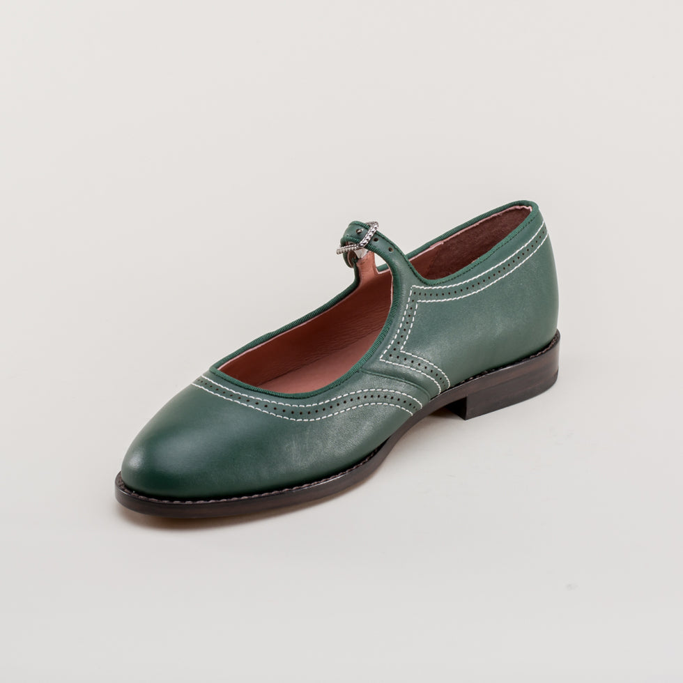 Wednesday Vintage Mary Jane Shoes (Green) – American Duchess