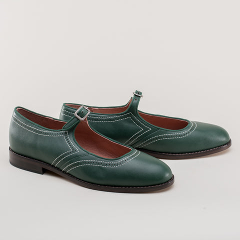 Wednesday Vintage Mary Jane Shoes (Green) – American Duchess