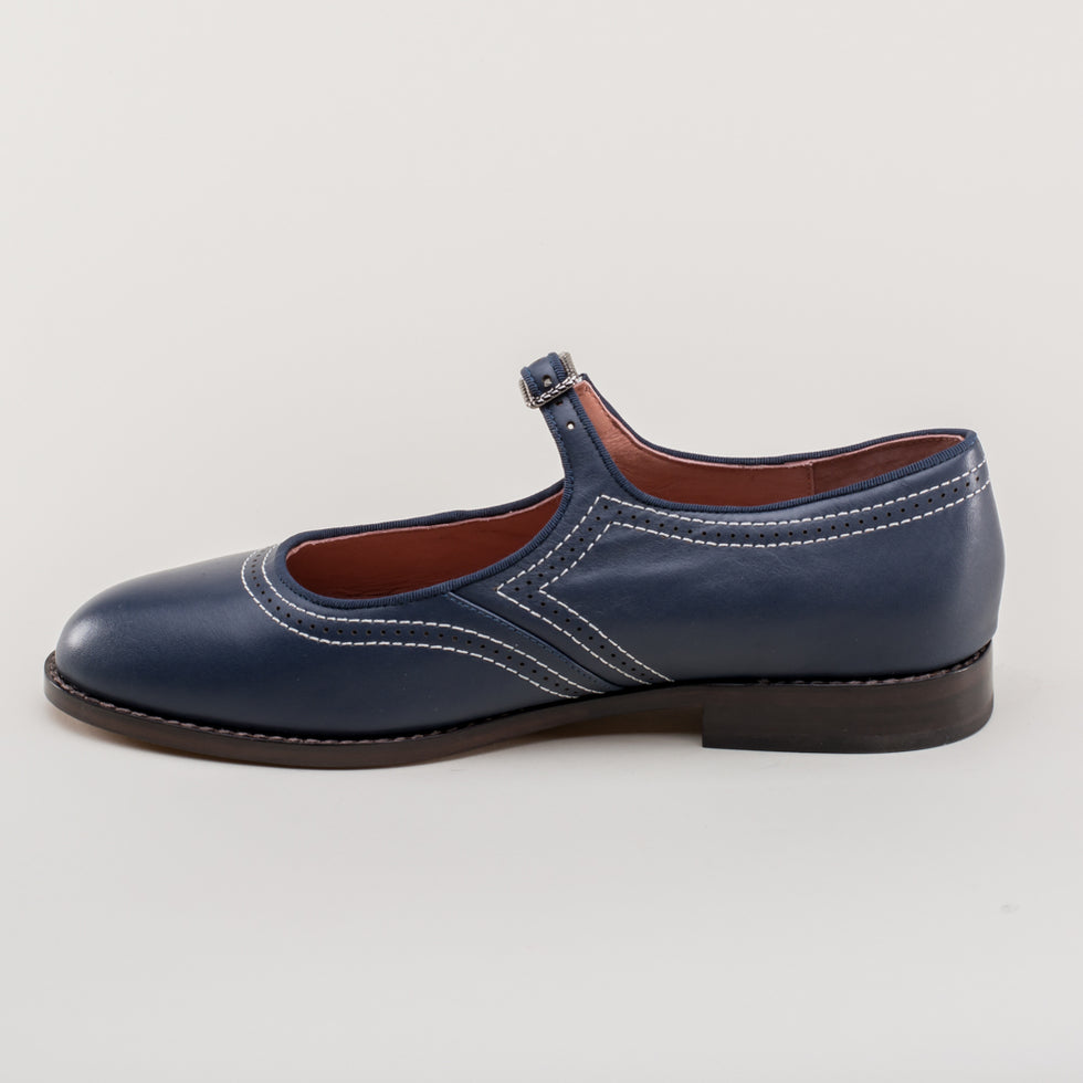 Wednesday Vintage Mary Jane Shoes (Navy) – American Duchess