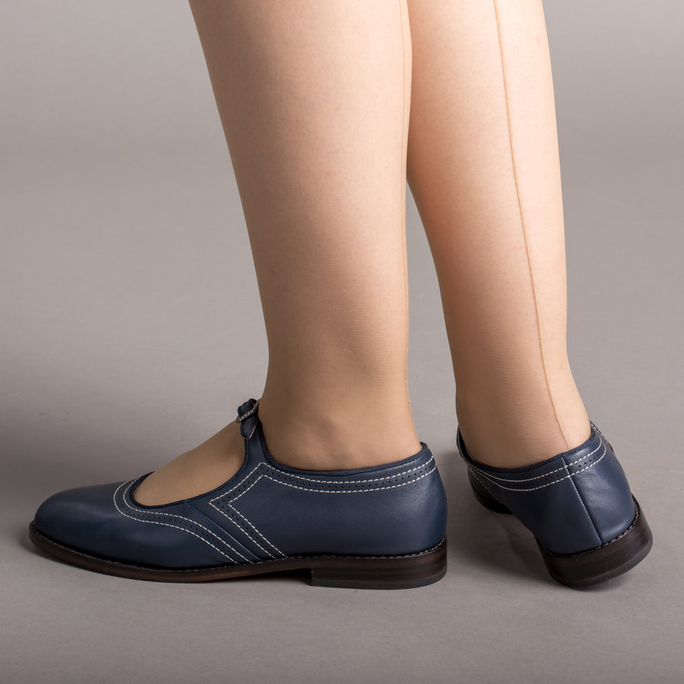 Wednesday Vintage Mary Jane Shoes (Navy) – American Duchess
